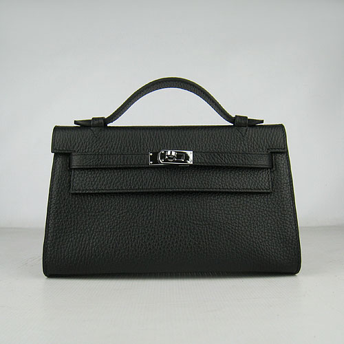 Hermes Mini Kelly 22cm, Hermes Mini Kelly 22cm H008 Black Calfskin ...