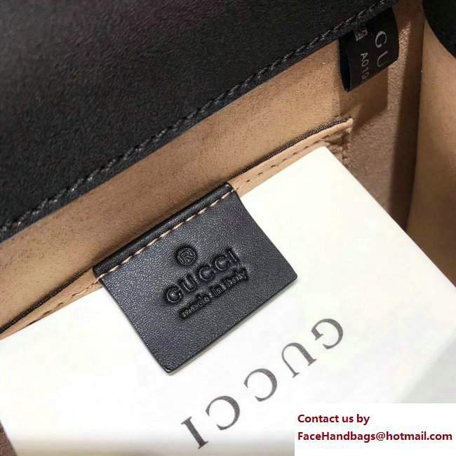 Gucci Sylvie Metal Animal Insects Studs Leather Top Handle Mini Bag ...