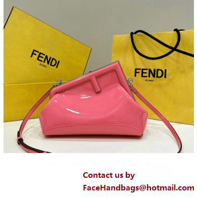Fendi First Midi bag in pink patent leather 2023 [Fendi-First-Midi-bag ...